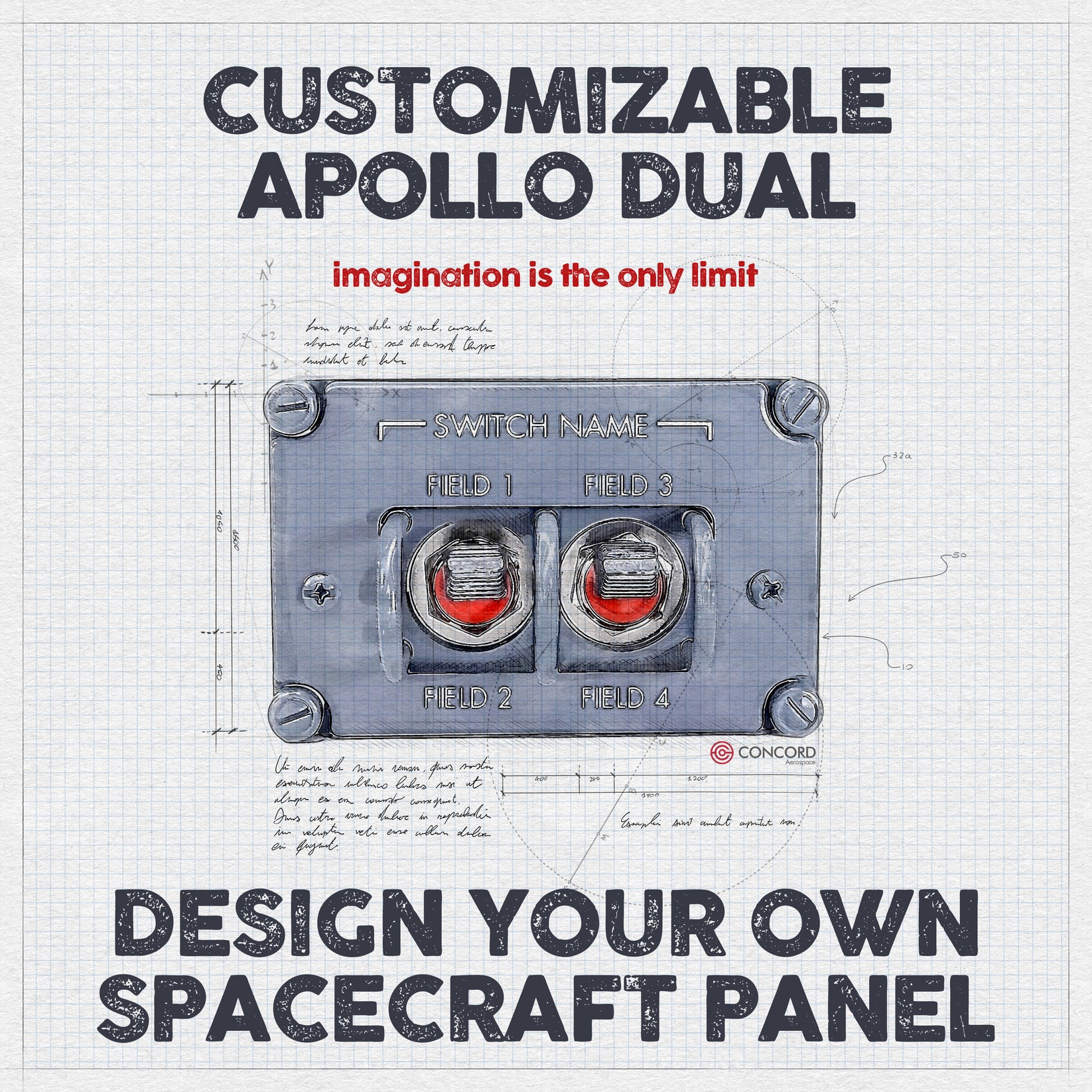 CUSTOMIZABLE APOLLO DUAL SWITCH PANEL – Concord Aerospace