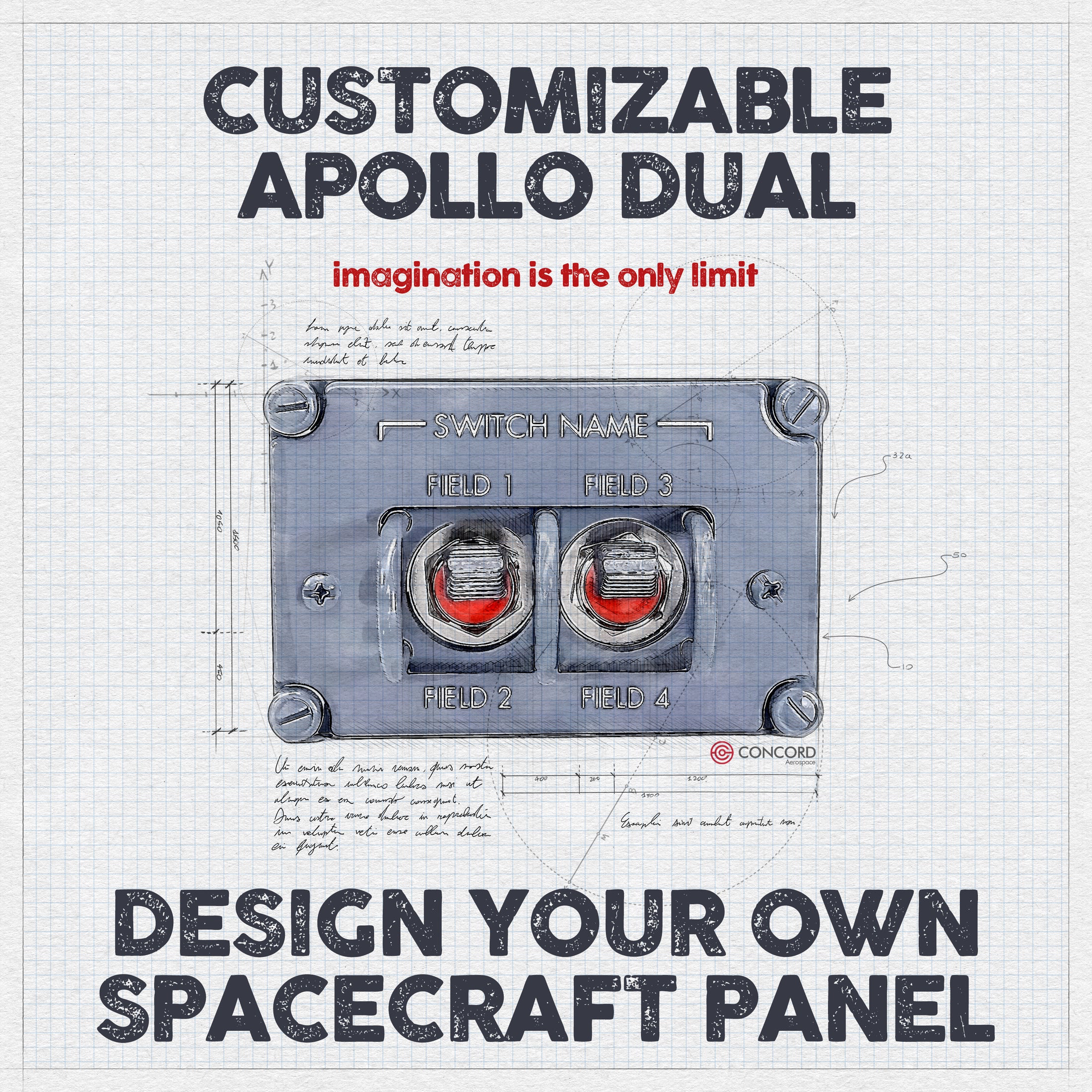 CUSTOMIZABLE APOLLO DUAL SWITCH PANEL – Concord Aerospace