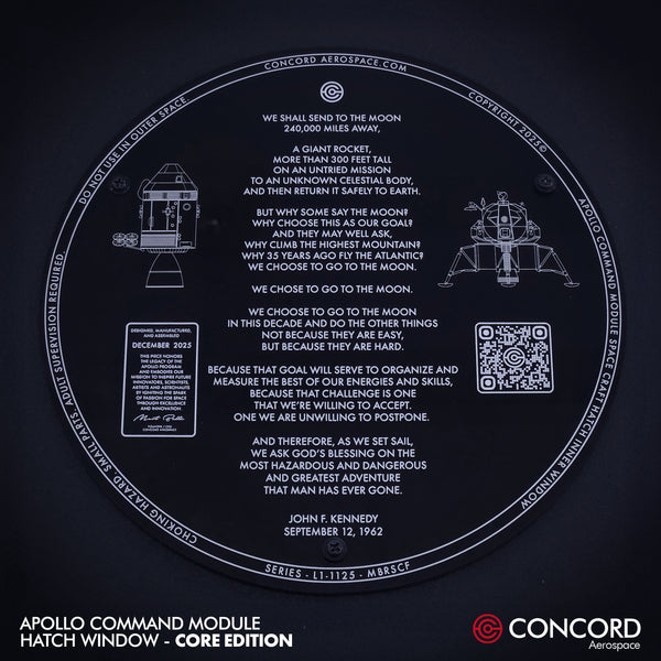 APOLLO COMMAND MODULE HATCH WINDOW — CORE EDITION BY CONCORD AEROSPACE ...