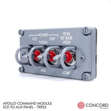 APOLLO COMMAND MODULE TRIPLE SWITCH PANEL - SCE to AUX – Concord Aerospace