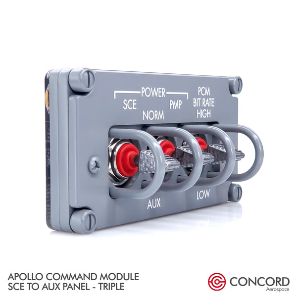 APOLLO COMMAND MODULE TRIPLE SWITCH PANEL - SCE to AUX – Concord Aerospace