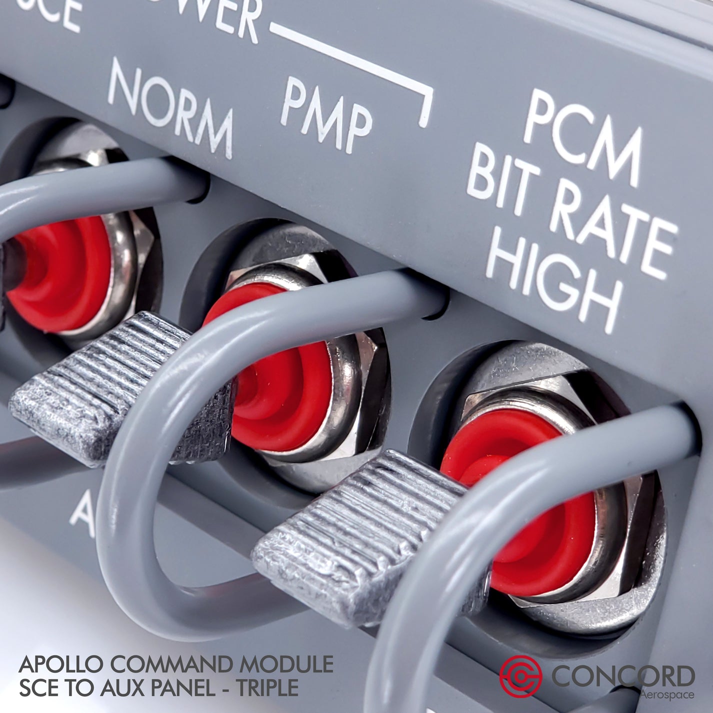 APOLLO COMMAND MODULE TRIPLE SWITCH PANEL - SCE to AUX – Concord Aerospace